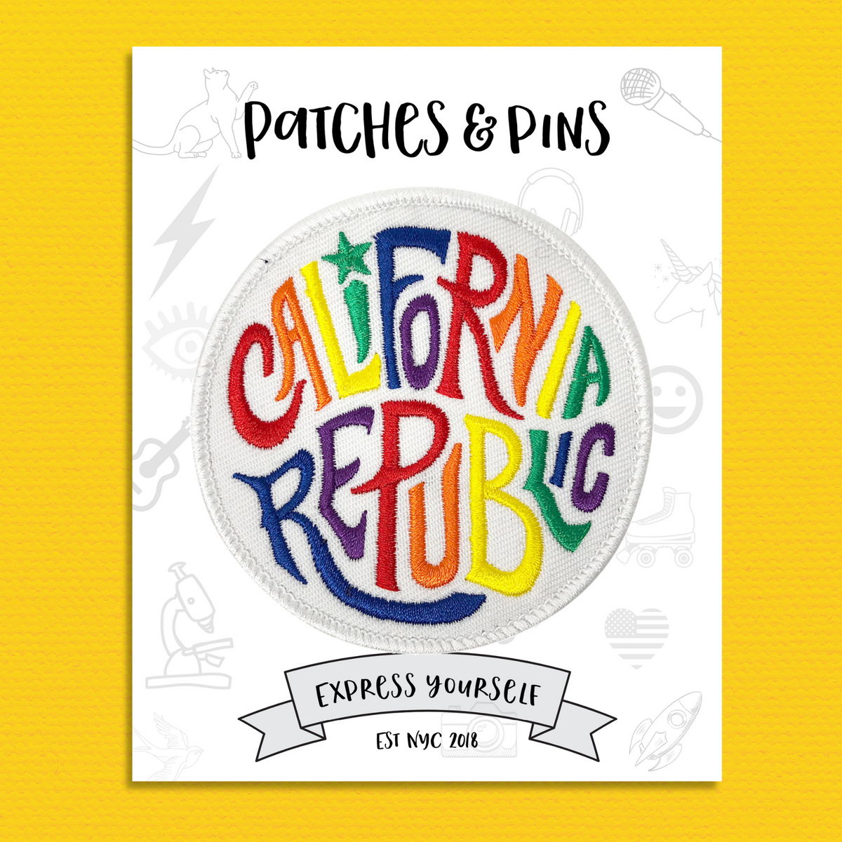 California Republic Patch — Patches and Pins Fun Products
