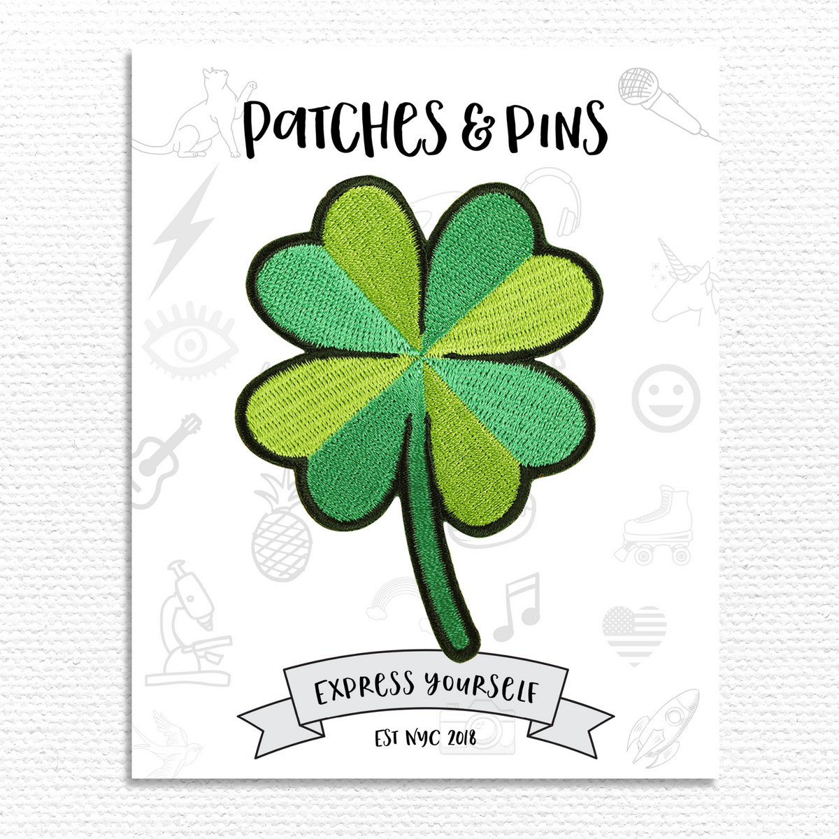 Clover Leaf Patch — Patches and Pins Fun Products