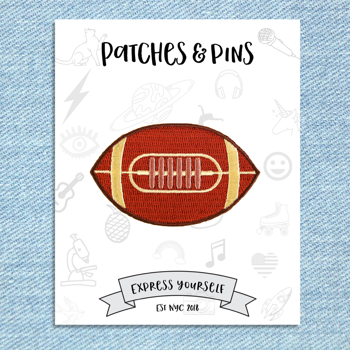 Football Patch — Patches and Pins Fun Products