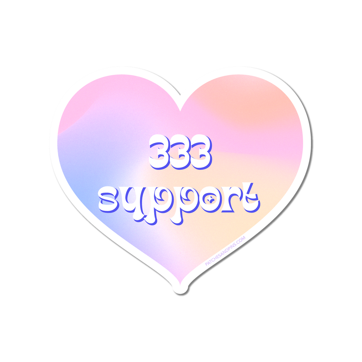 333 Support Angel Numbers Sticker — Patches and Pins Fun Products