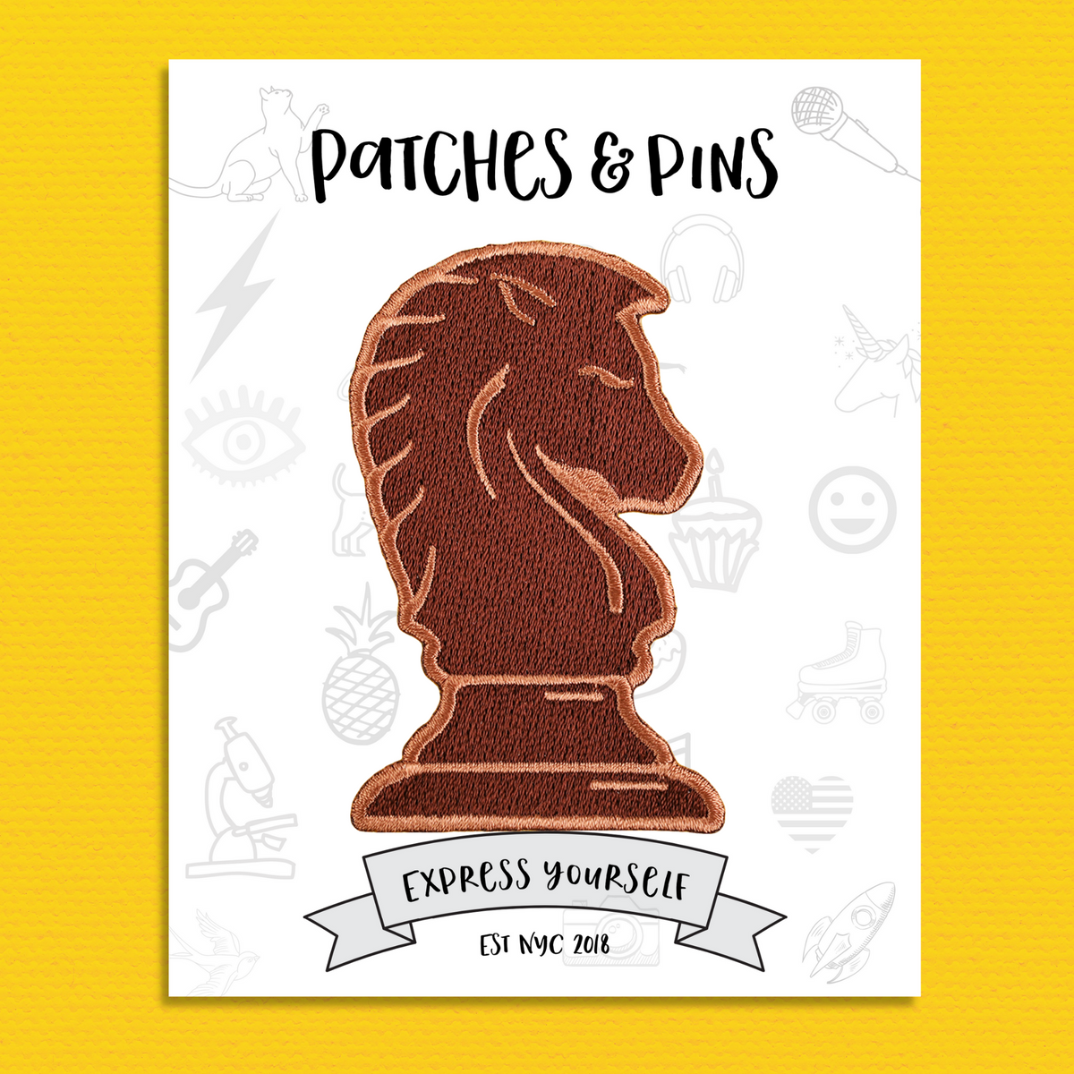 Knight Chess Patch — Patches and Pins Fun Products