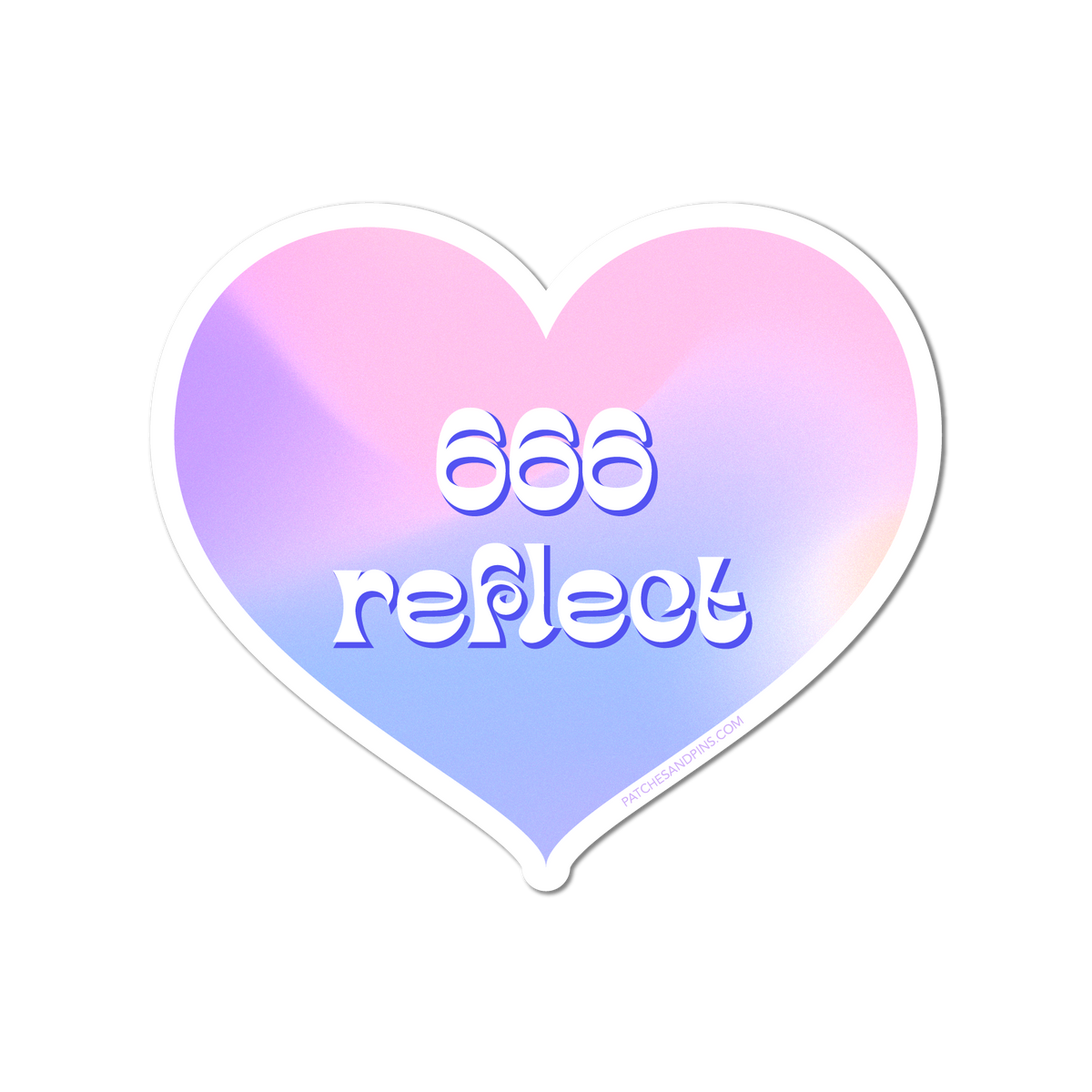666 Reflect Angel Numbers Sticker — Patches and Pins Fun Products