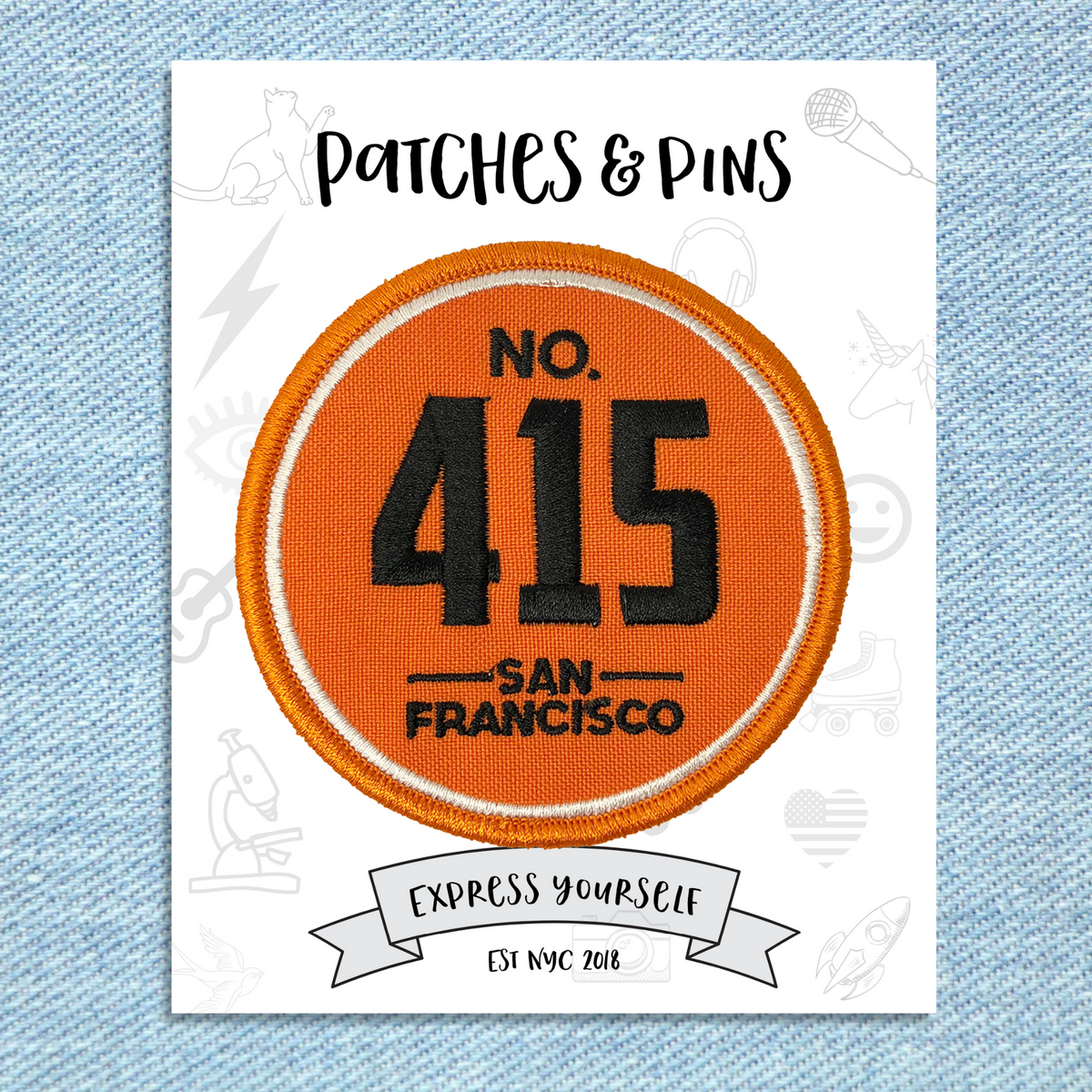 No 415 San Francisco Patch — Patches and Pins Fun Products