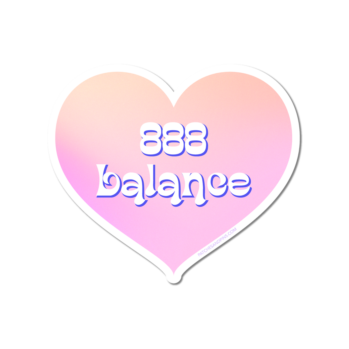888 balance Angel Numbers Sticker — Patches and Pins Fun Products