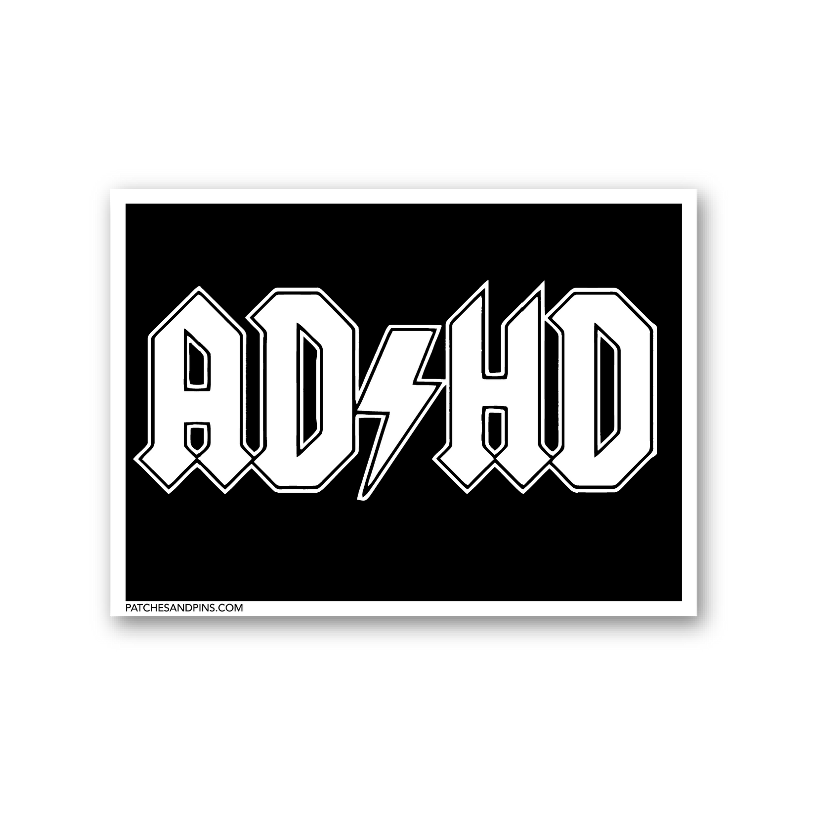 ACDC - ADHD Sticker — Patches and Pins Fun Products