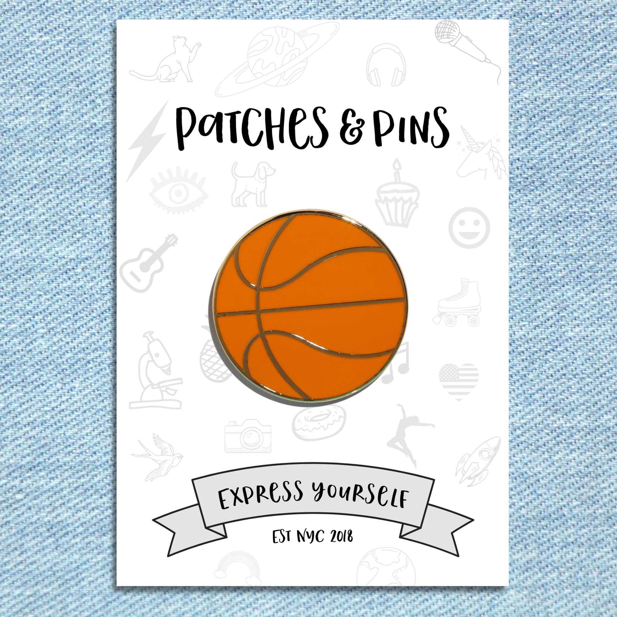 Basketball Enamel Pin — Patches and Pins Fun Products