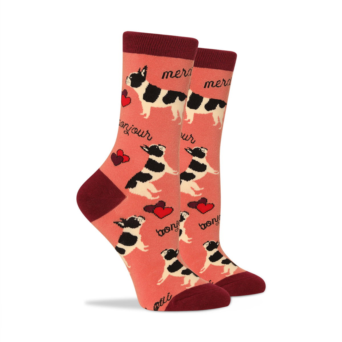 Merci! Bonjour! Women's Socks — Patches and Pins Fun Products