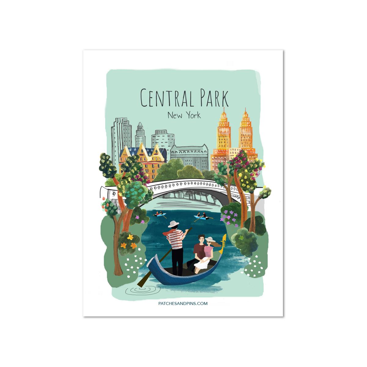 New York Central Park Sticker — Patches and Pins Fun Products