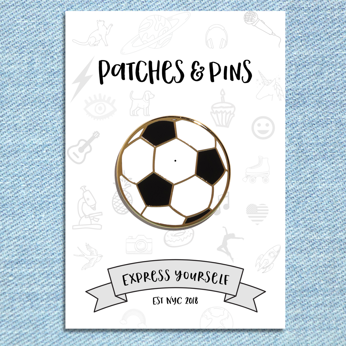 Soccer Ball Enamel Pin — Patches and Pins Fun Products