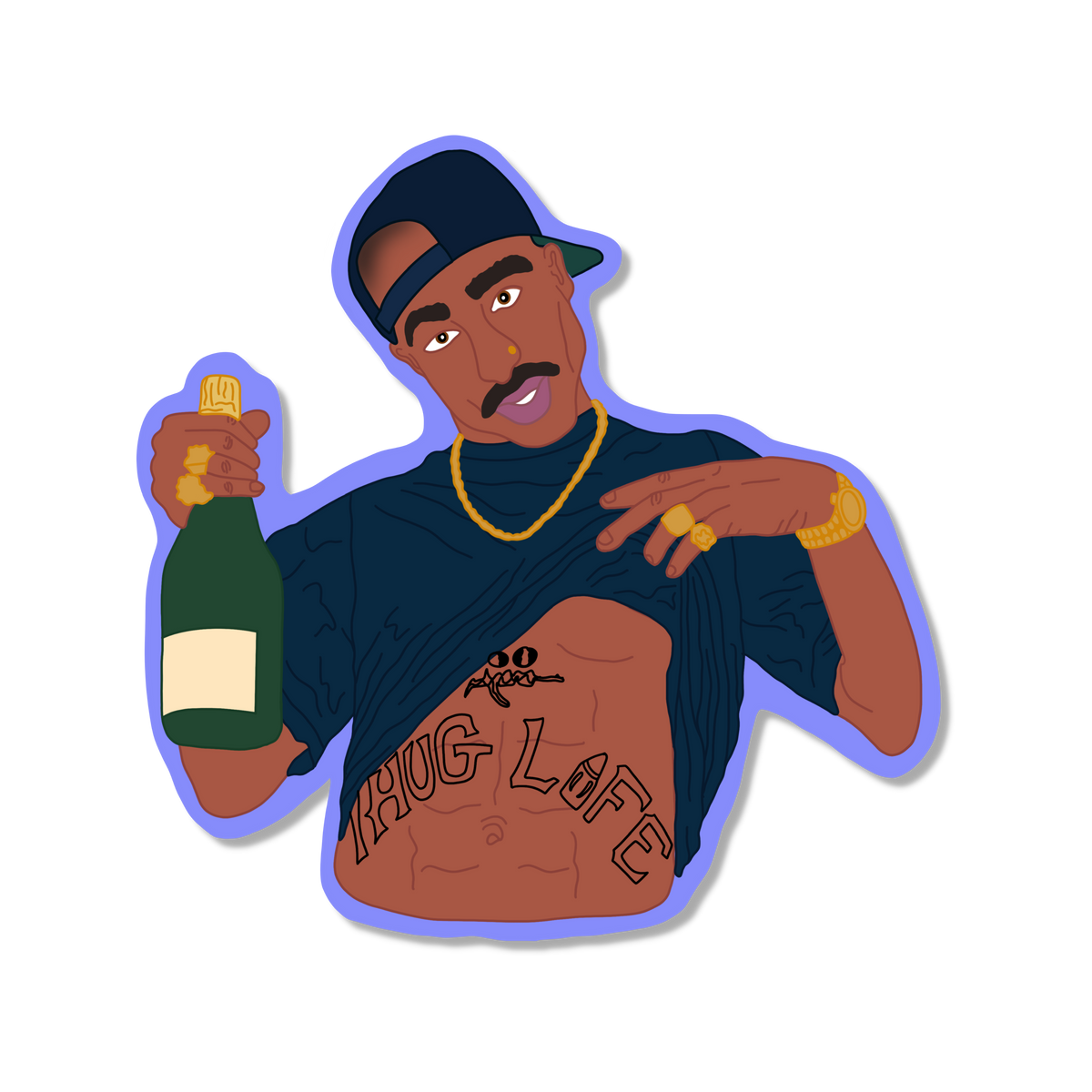 Thug Life Sticker — Patches and Pins Fun Products