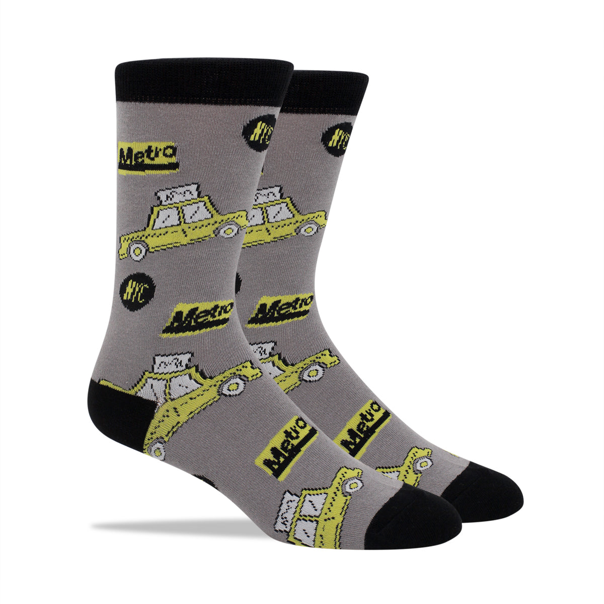 NYC Taxi Men's Socks — Patches and Pins Fun Products